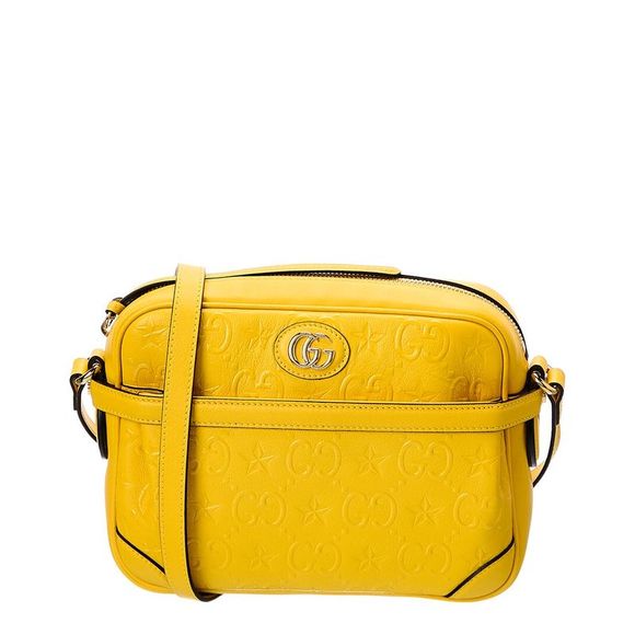 Gucci | Bags | Gucci Gg Star Small Leather Shoulder Bag Yellow | Poshmark